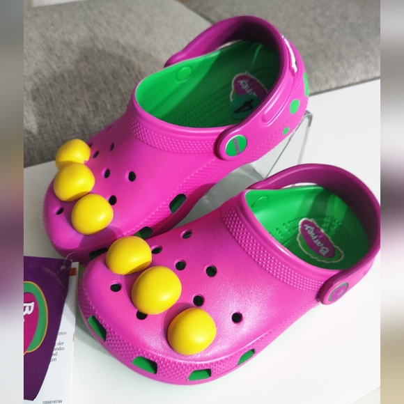 CROCS | Shoes | Crocs Kids Barney Classic Clog Limited Edition Big Kids ...